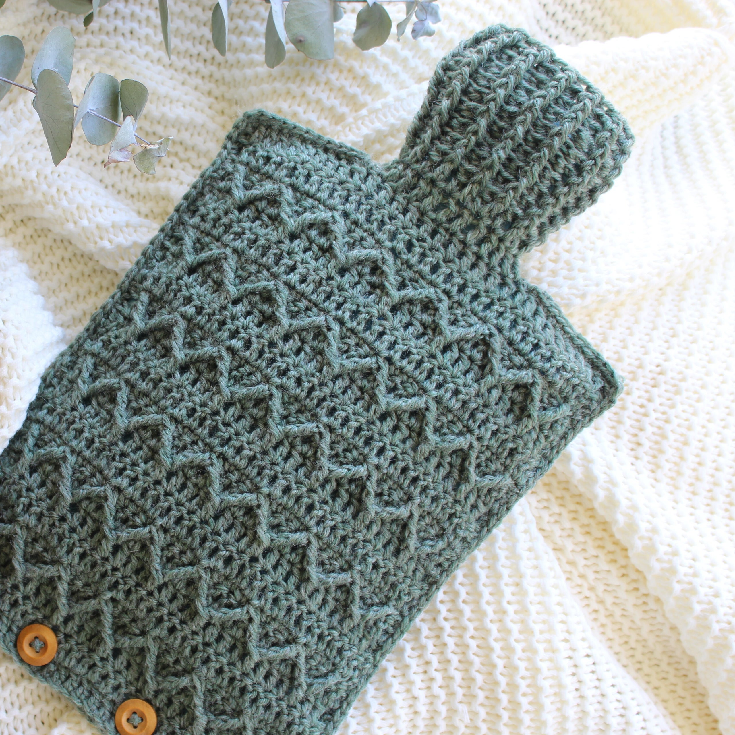 Hot Water Bottle Cosy Crochet Kit | Castle Handmade